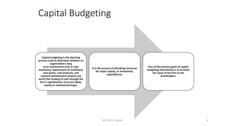 Capital Budgeting for new and existing business | PPT