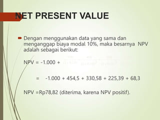 Mata Kuliah Manajemen Keuangan dengan Materi Capital Budgeting | PPT