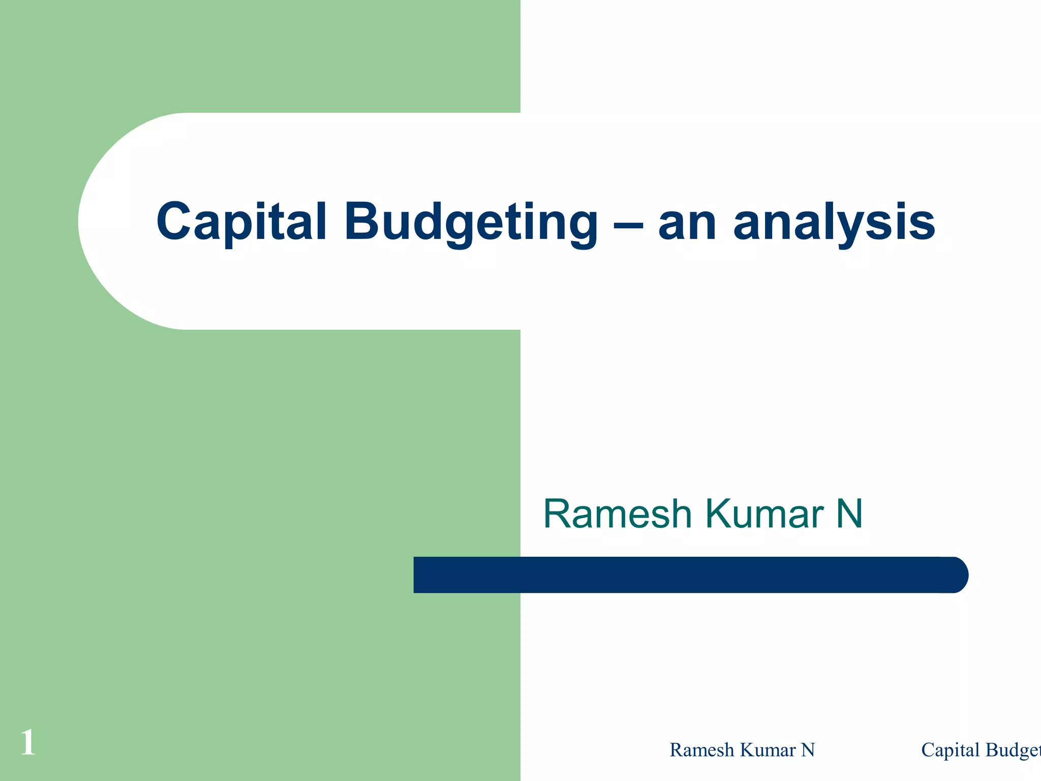 Capital budgeting analysis | PPT