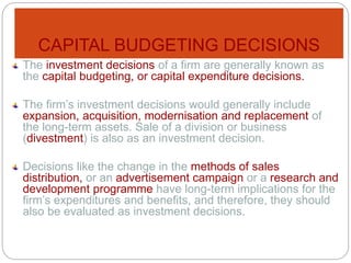 CAPITAL BUDGETING DECISIONS.ppt