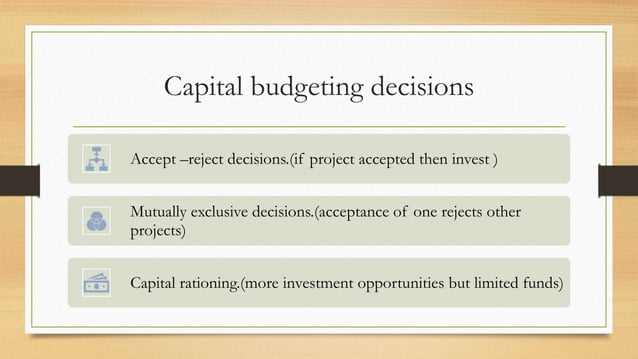 capital budgeting introduction,types of techniques and capital rationing | PPTX | Stocks and ...