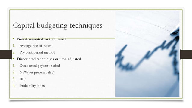 capital budgeting introduction,types of techniques and capital rationing | PPTX | Stocks and ...