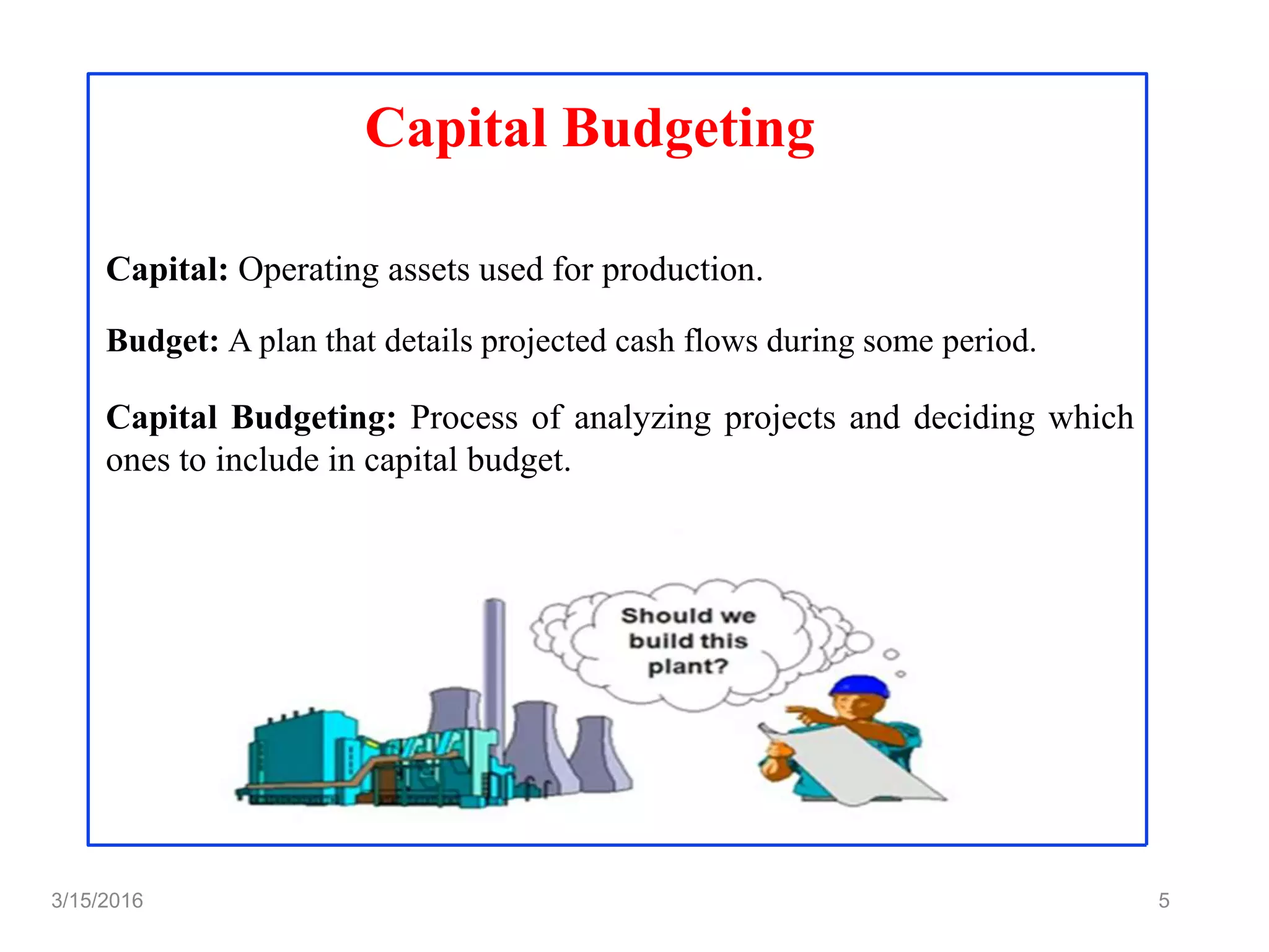Capital budgeting ppt | PPSX