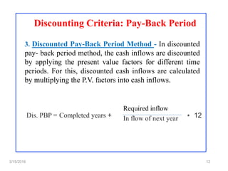 Capital budgeting ppt | PPSX