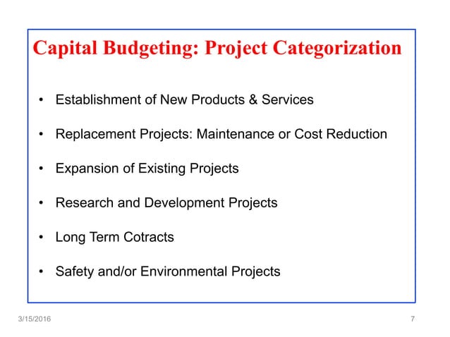 Capital budgeting ppt | PPSX | Business Accounting & Finance | Business