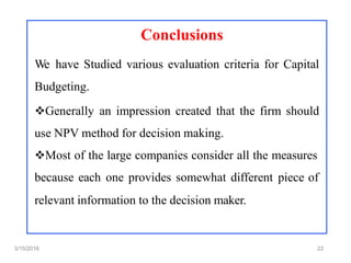 capital budgeting slides presentations ppt | PPTX