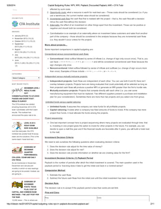 Capital Budgeting Rules Npv Irr Payback Discounted Payback Aar