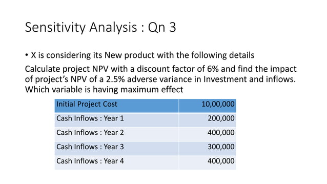 Capital Budgeting Sensitivity Analysis.pptx | Business Accounting ...
