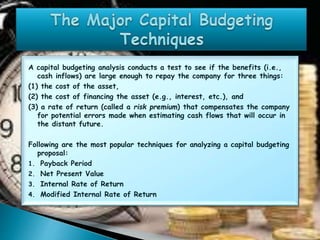 Capital Budgeting Techniques | PPTX