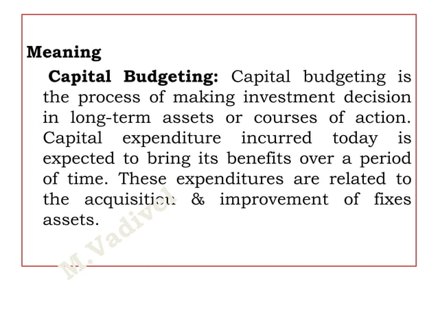 Capital Bugeting - Discounted Cash Flow Methods.pptx
