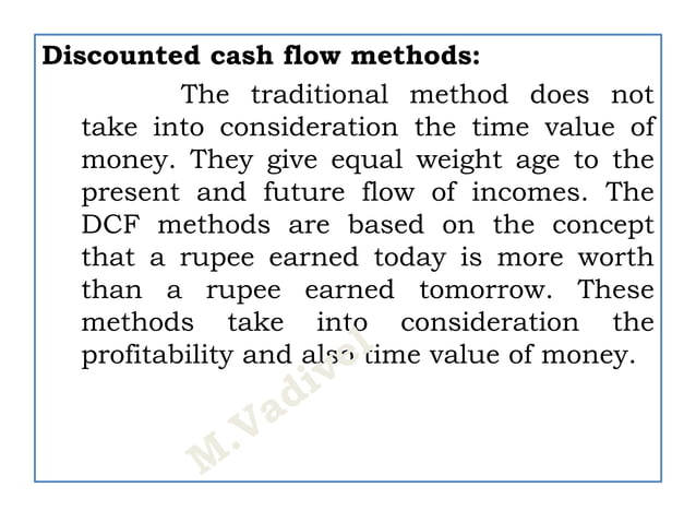 Capital Bugeting - Discounted Cash Flow Methods.pptx