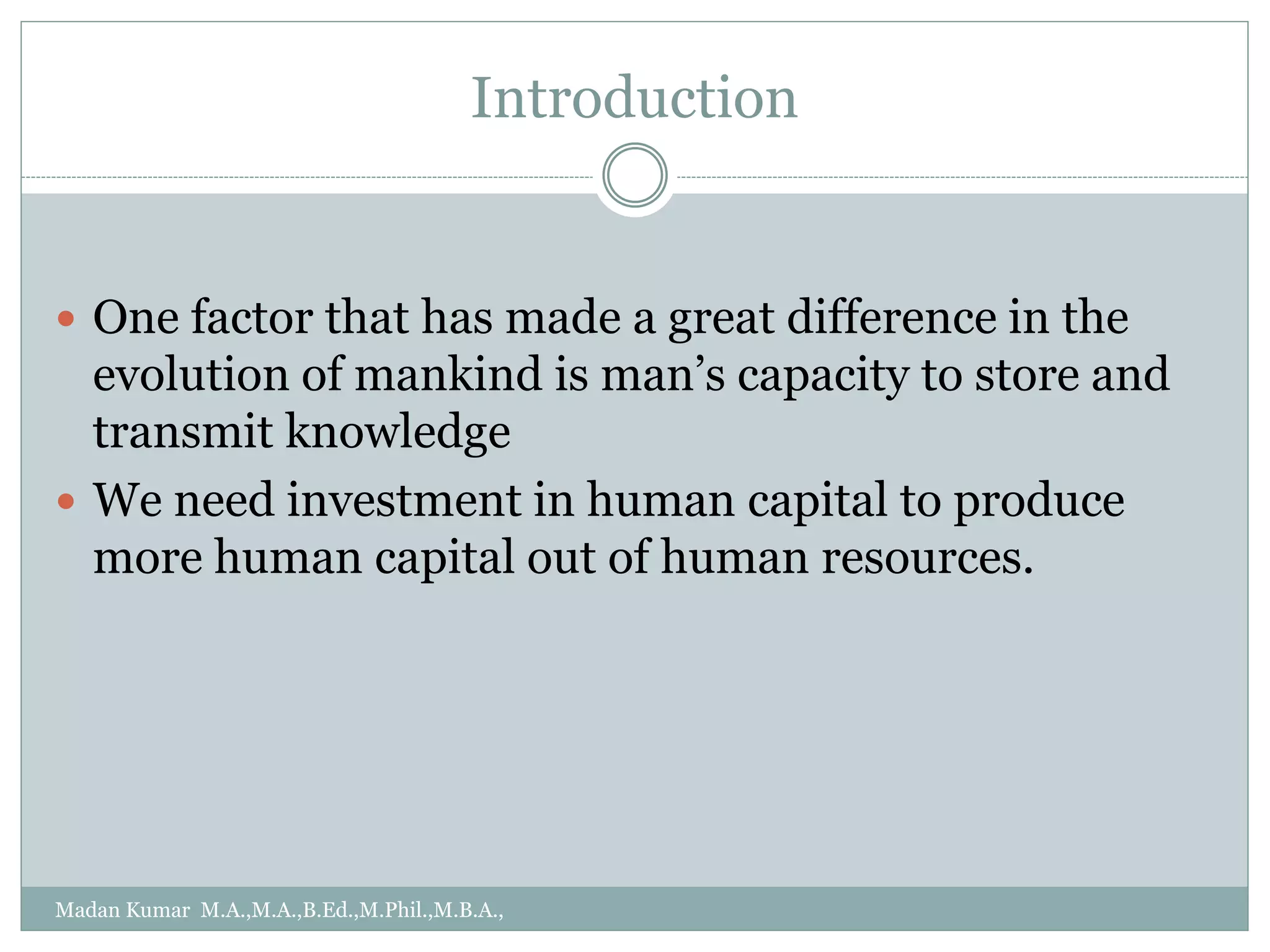 human Capital formation | PPTX