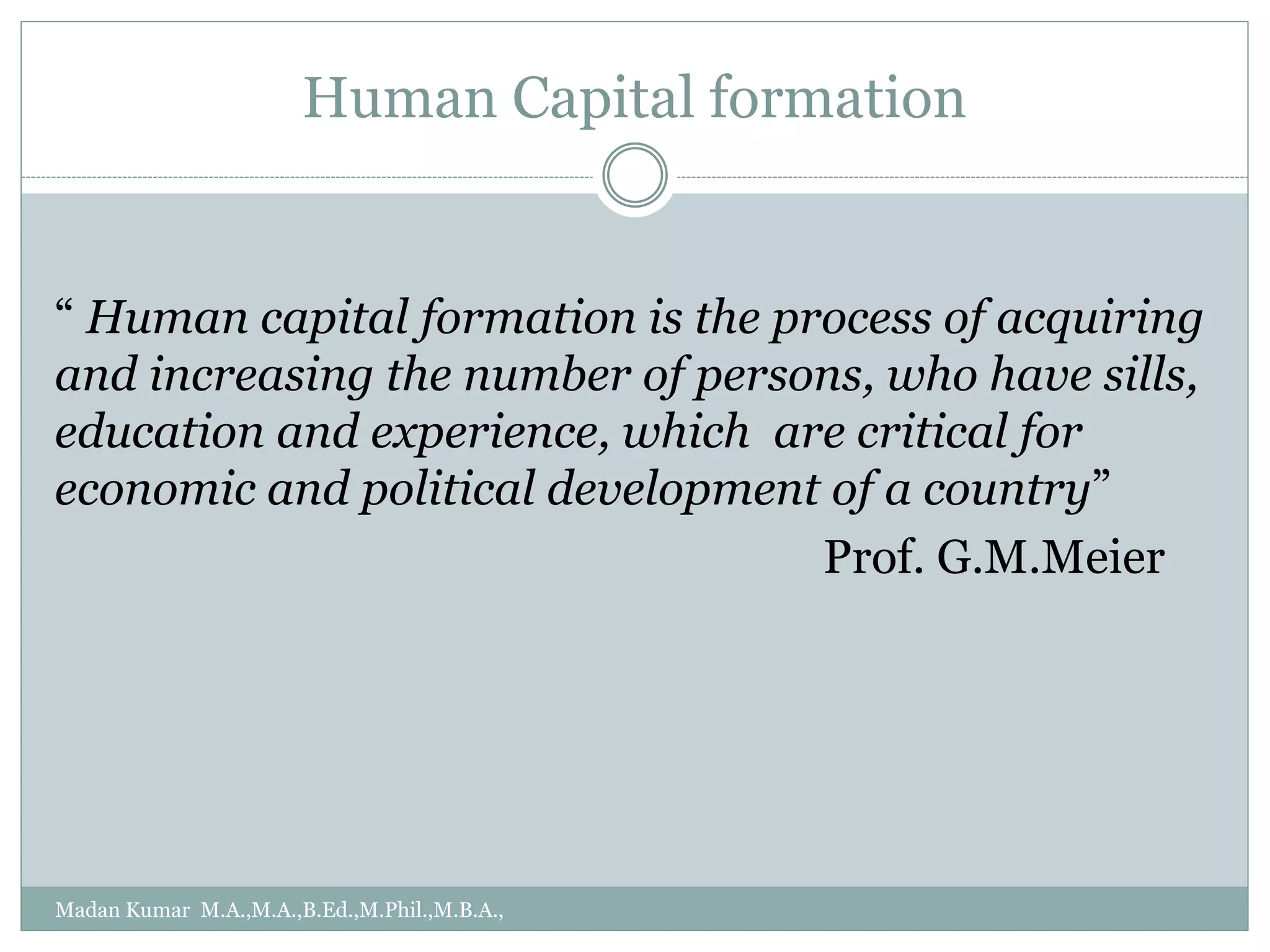 human Capital formation | PPTX