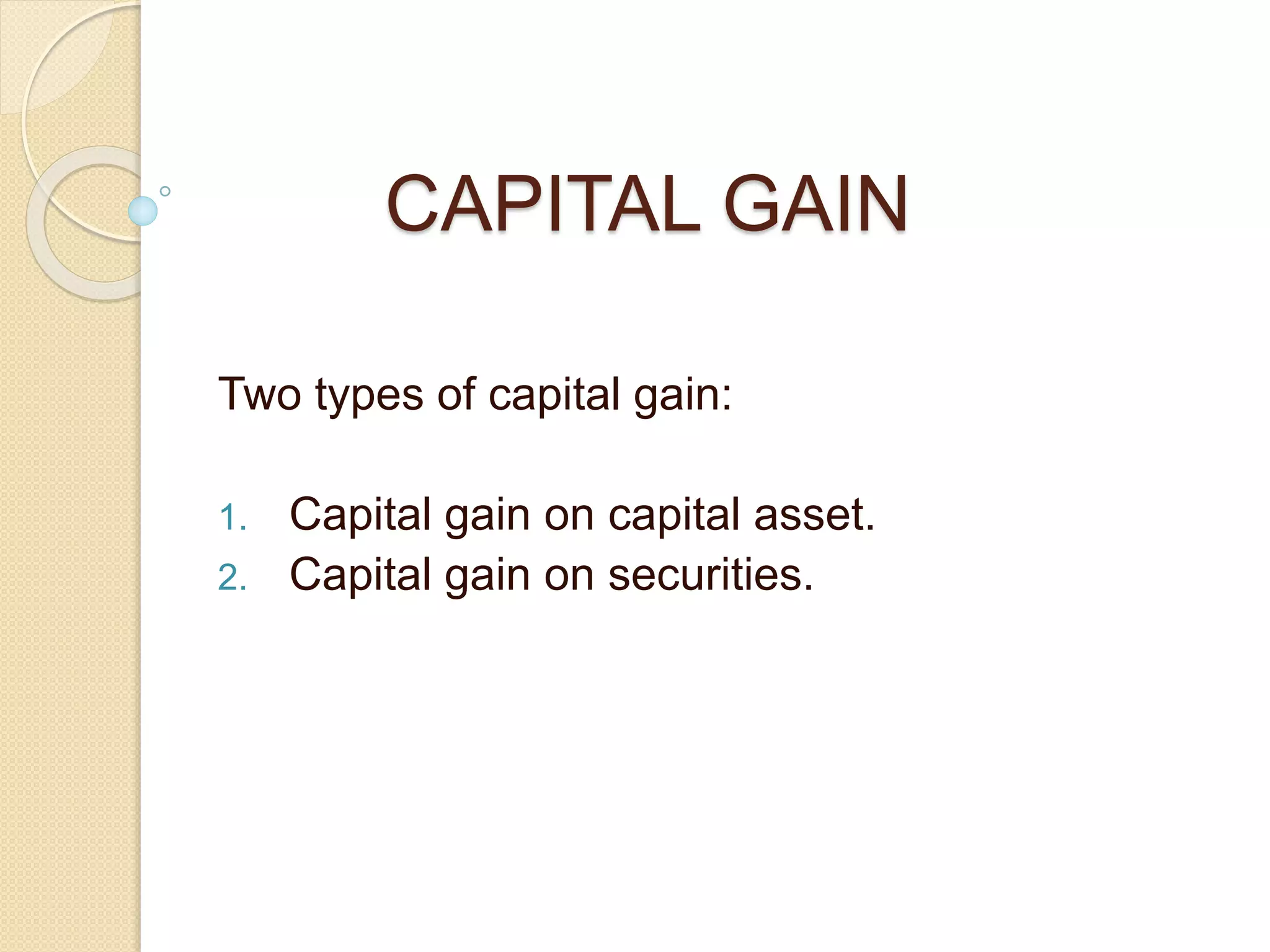 Capital gain | PPTX