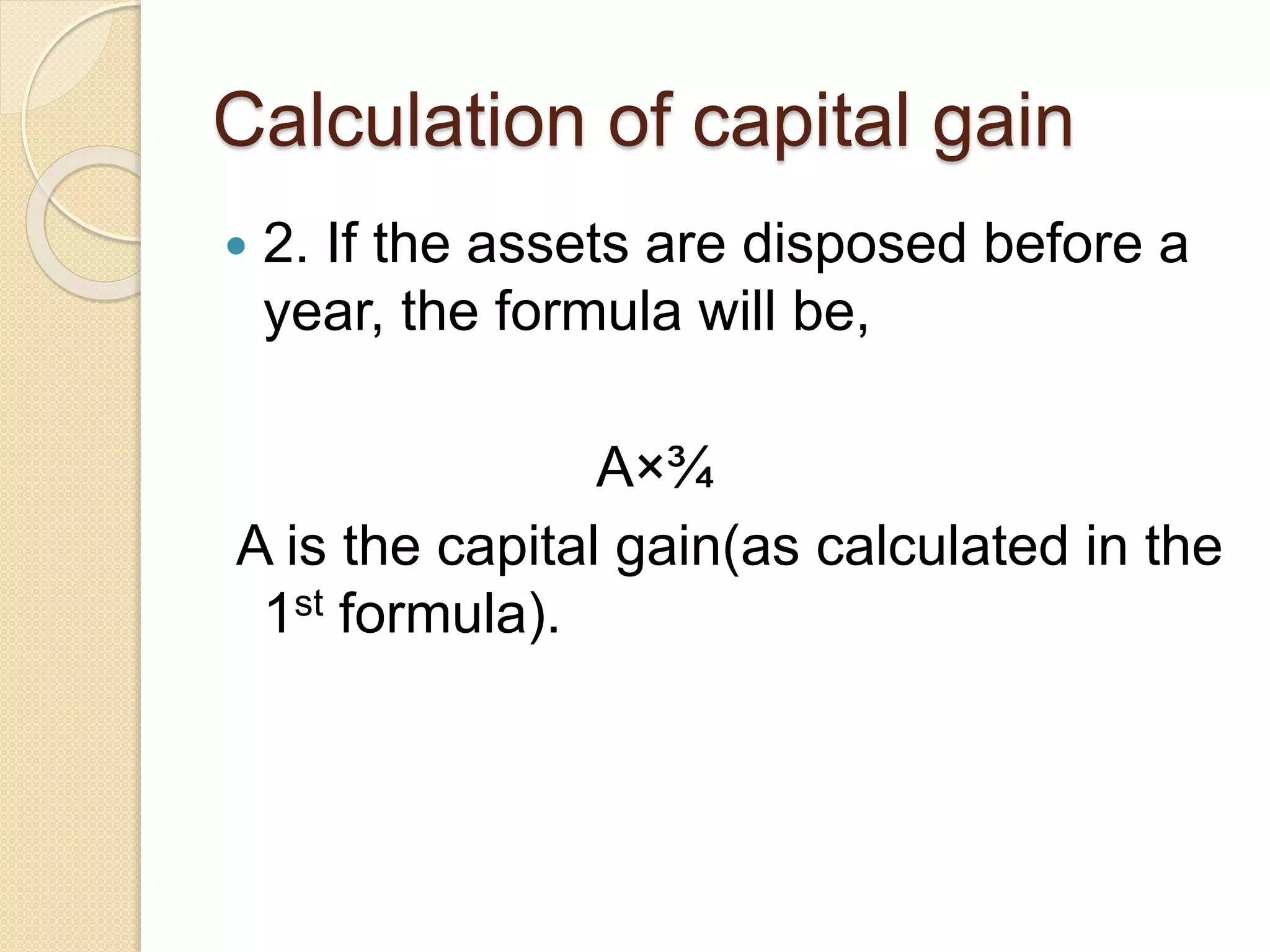Capital gain | PPTX