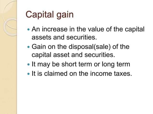 Capital gain | PPT
