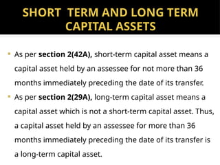 CAPITAL GAINS UNDER INCOME TAX ACT .pptx