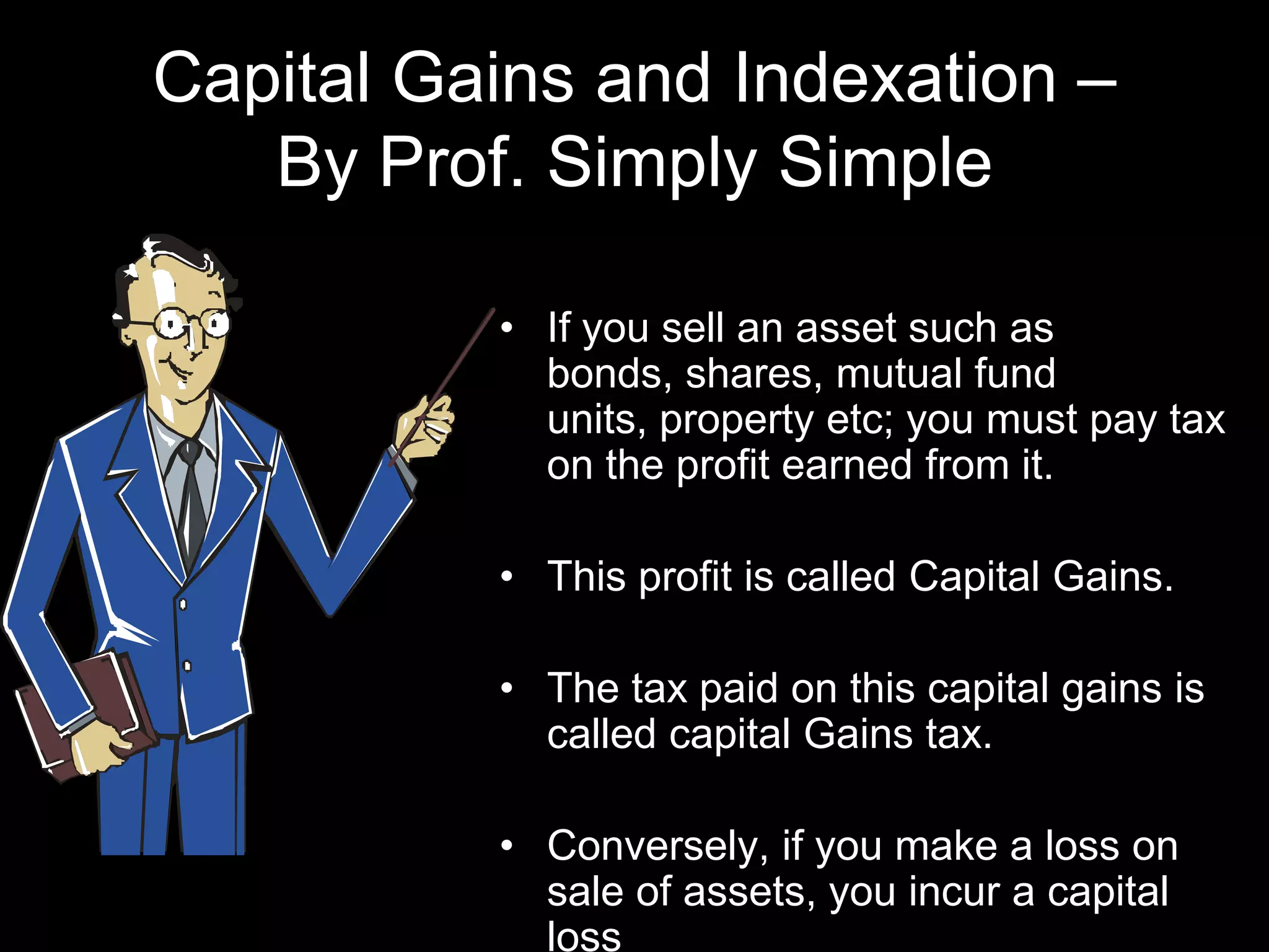 Capital gains and indexation | PPT