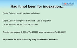Capital Gains and Indexation | PPT