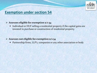 Capital gains section 54.pptx1111111111111111111111111111 | PPT
