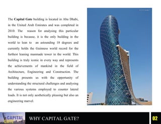 Capital Gate a complete case study with engineering | PDF