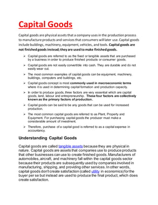 Capital goods | PDF