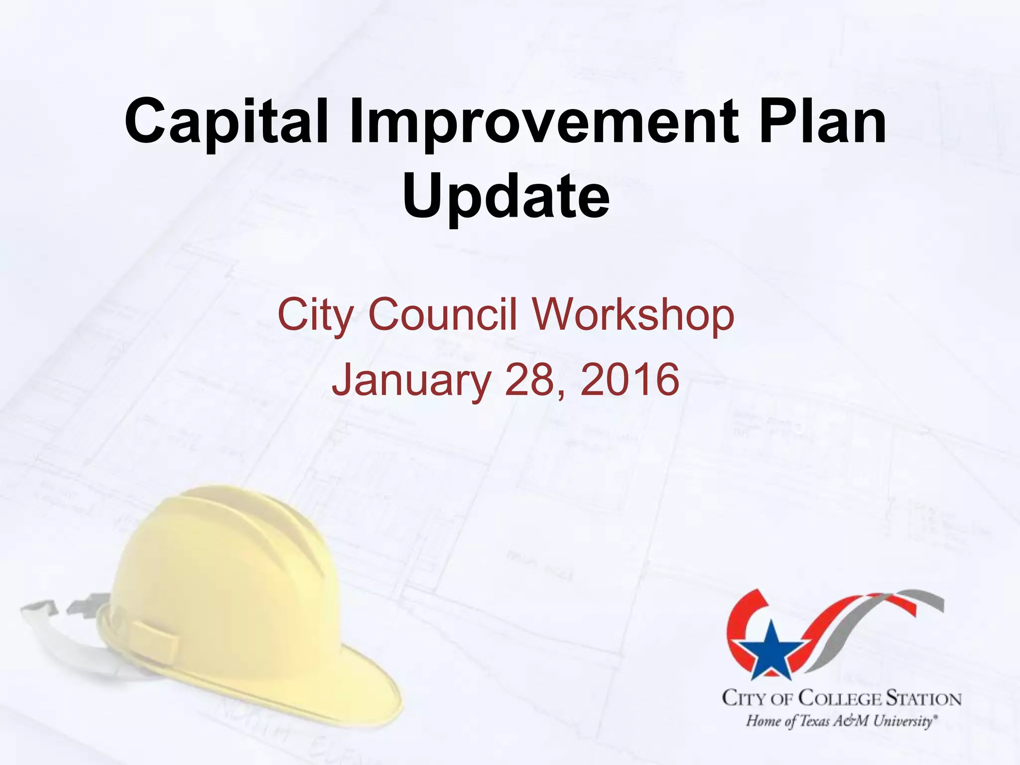 Capital Improvement Plan Update | PPTX | Civil Engineering Industry ...