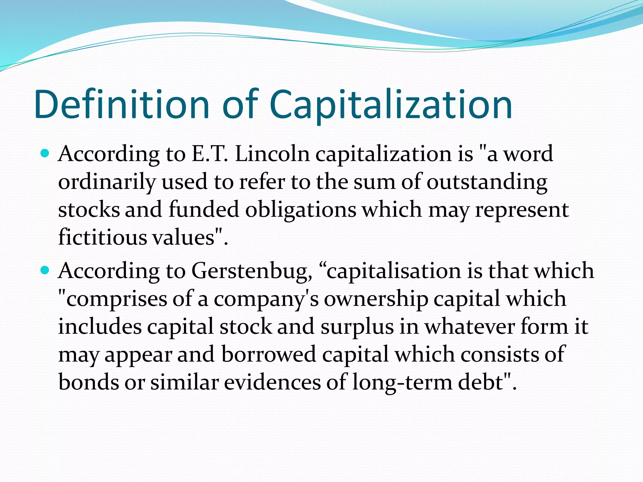 Capitalisation | PPTX