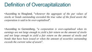 capitalisation financial management fm | PPTX