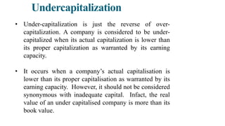 capitalisation financial management fm | PPTX