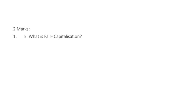 Capitalisation Solved Question Papers (KSAWU)- 2018 -2019 | PPT