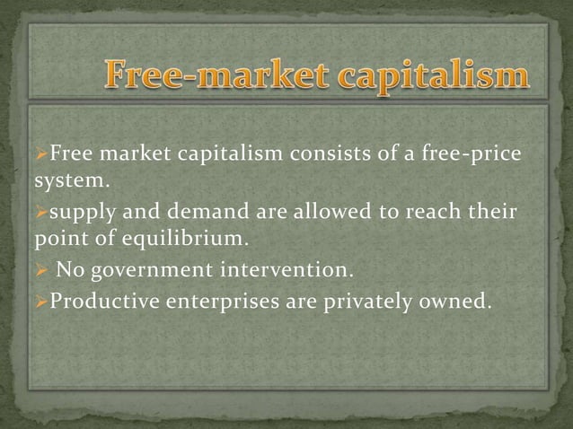 Capitalism | PPTX | Commodities | Economy