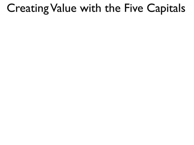 Creating Value with the Five Capitals | PPT