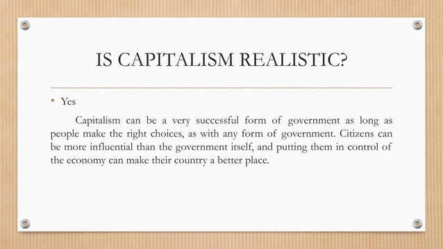 Capitalism | PPTX | Economy | Business and Finance