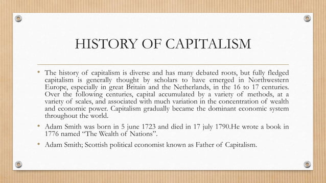 Capitalism | PPTX | Economy | Business and Finance