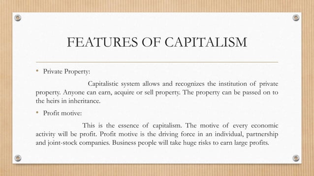 Capitalism | PPTX | Economy | Business and Finance