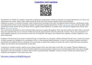 Capitalism And Capitalism | PDF