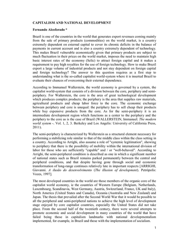Capitalism and national development | PDF