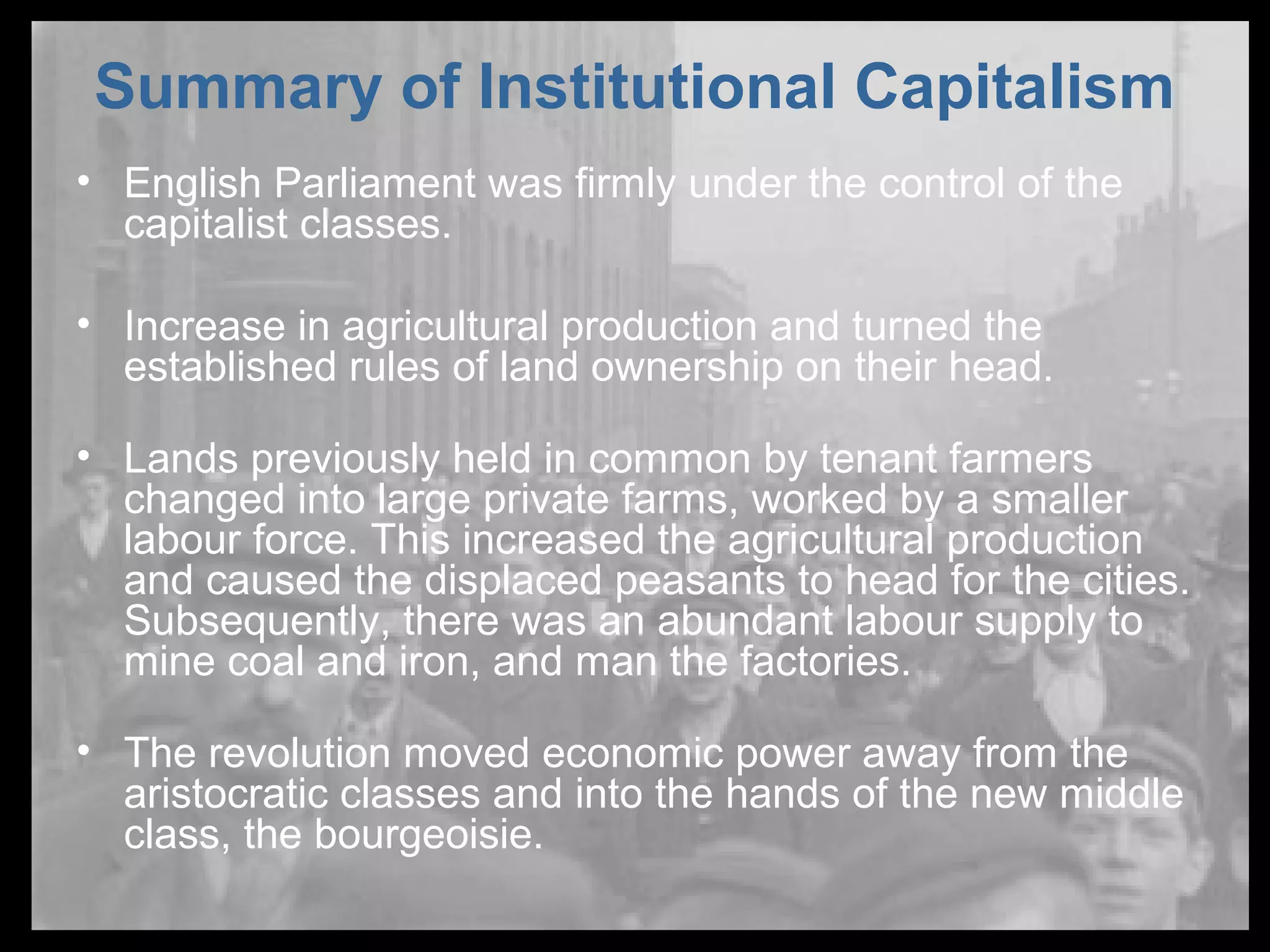 Capitalism and the industrial revolution | PPT