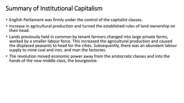 Capitalism in industrial revolution | PPT