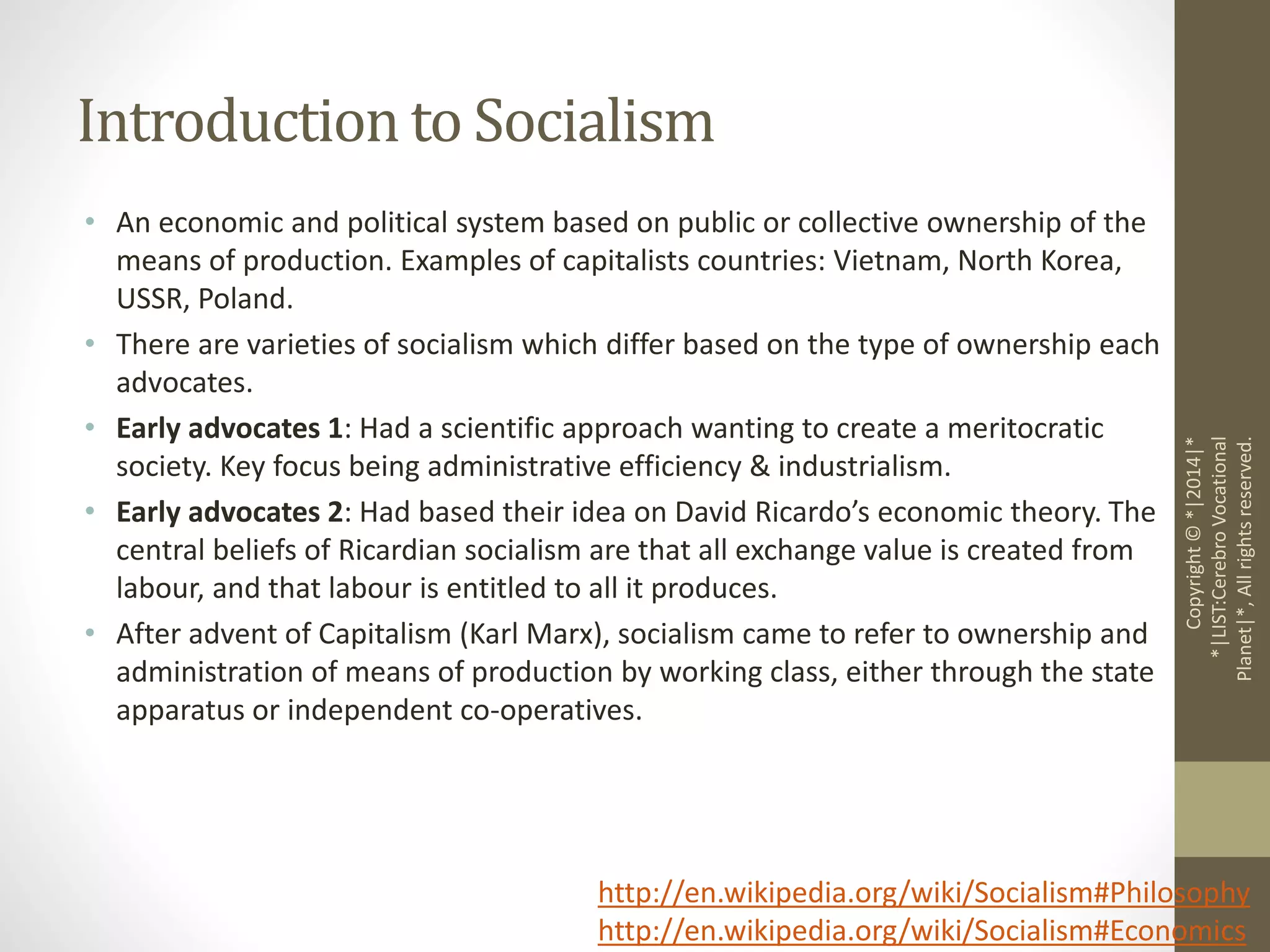 Capitalism, Socialism, Mixed EconomyCapitalism, socialism | PPTX