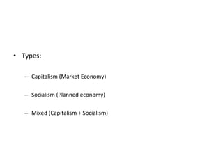 Capitalism, socialism & mixed economy | PPT