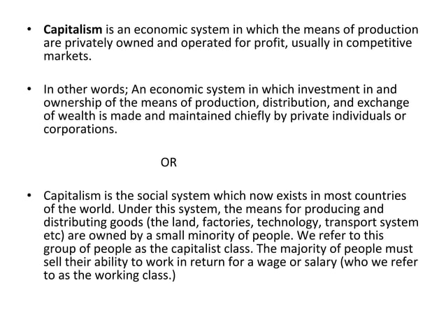 Capitalism, socialism & mixed economy | PPT | Economy | Business and ...