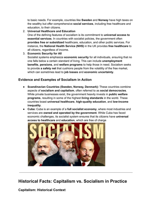 Capitalism vs socialism: which is better | PDF