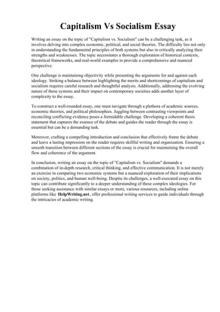 Capitalism Vs Socialism Essay.pdf
