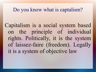 Capitalist | PPT | Business | Business and Finance