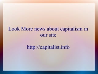 Capitalist | PPT | Business | Business and Finance