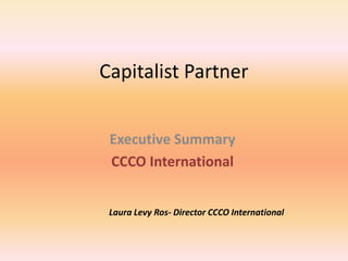 Capitalist partner | PPT