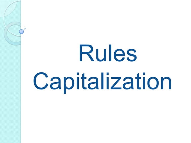 Capitalization | PPT