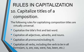 Capitalization | PPT | Free Download